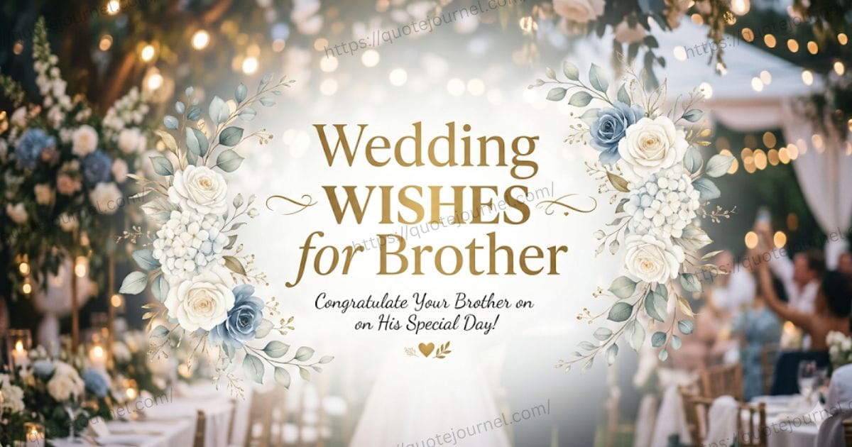 40+ Wedding Wishes for Brother: Celebrate His Big Day